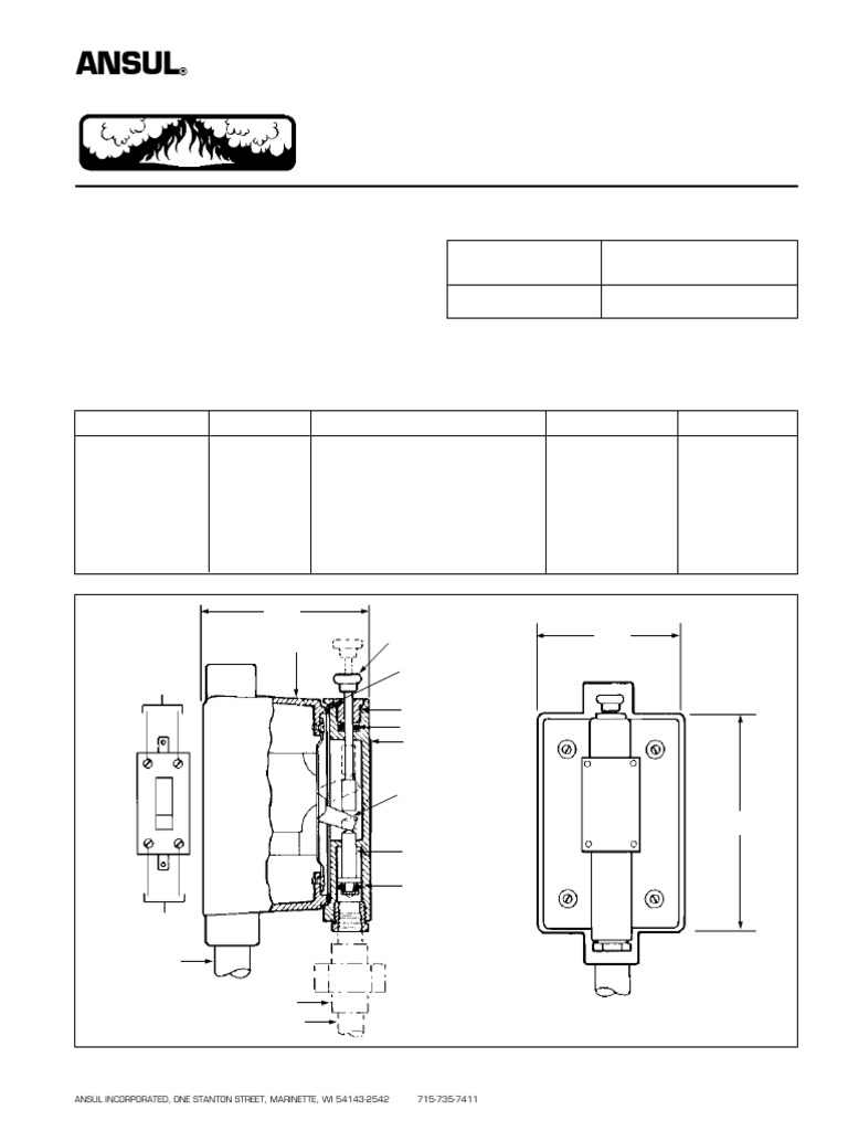 Ansul 46250 Pressure Switch Overview | PDF | Switch | Pipe (Fluid Conveyance)