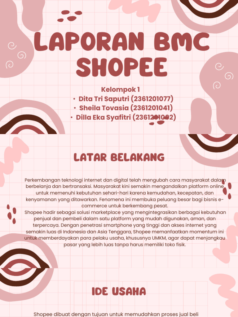 BMC Shopee Kel 1 - Kewirausahaan | PDF
