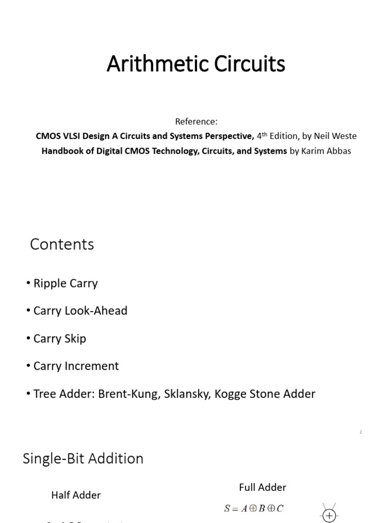 03 HLDD - ArithmeticCircuits | PDF | Digital Electronics | Arithmetic