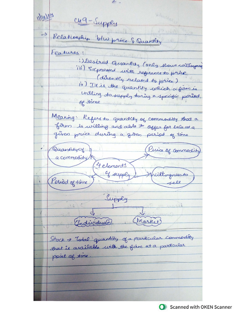 SUPPLY Handwritten Notes PDF | PDF
