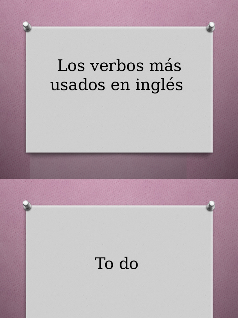 Los Verbos Más Usados en Inglés | PDF