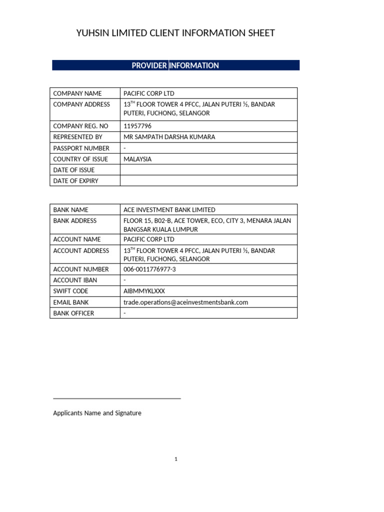 Pacific Corp CIS | PDF
