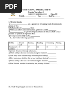Grade II Math Data Handling Worksheet | PDF