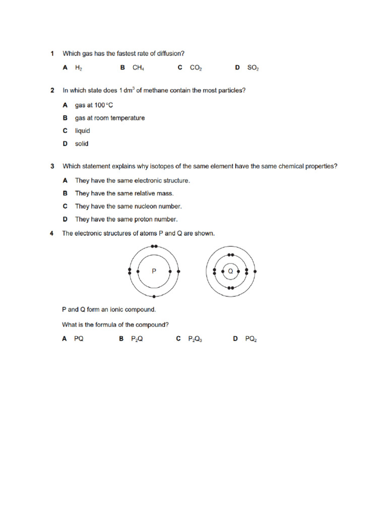 Revision On States of Matter, Bonding, Moles | PDF