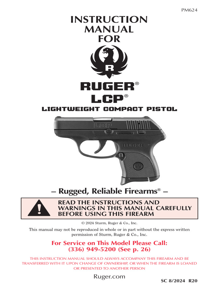 Ruger LCP Instruction Manual | PDF | Trigger (Firearms) | Magazine ...