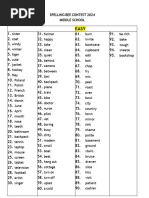 SPELLING BEE WORD LIST-4th Primary 2025 | PDF | Foods | Food And Drink ...