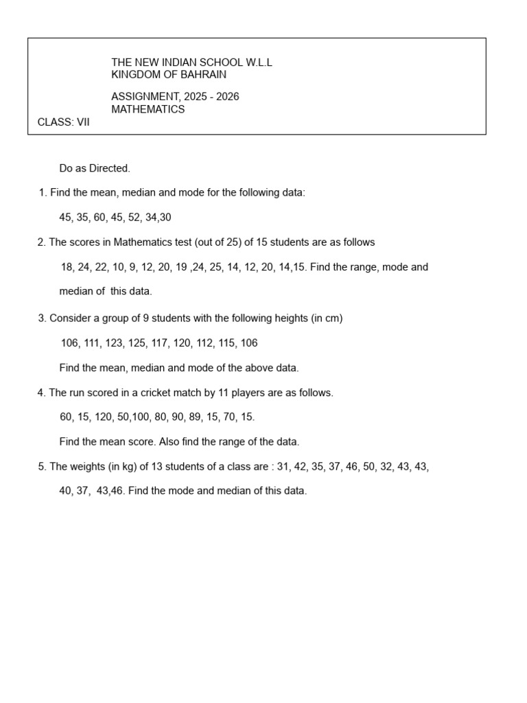 CH 3 - Assignment (Data Handling) - 1 | PDF