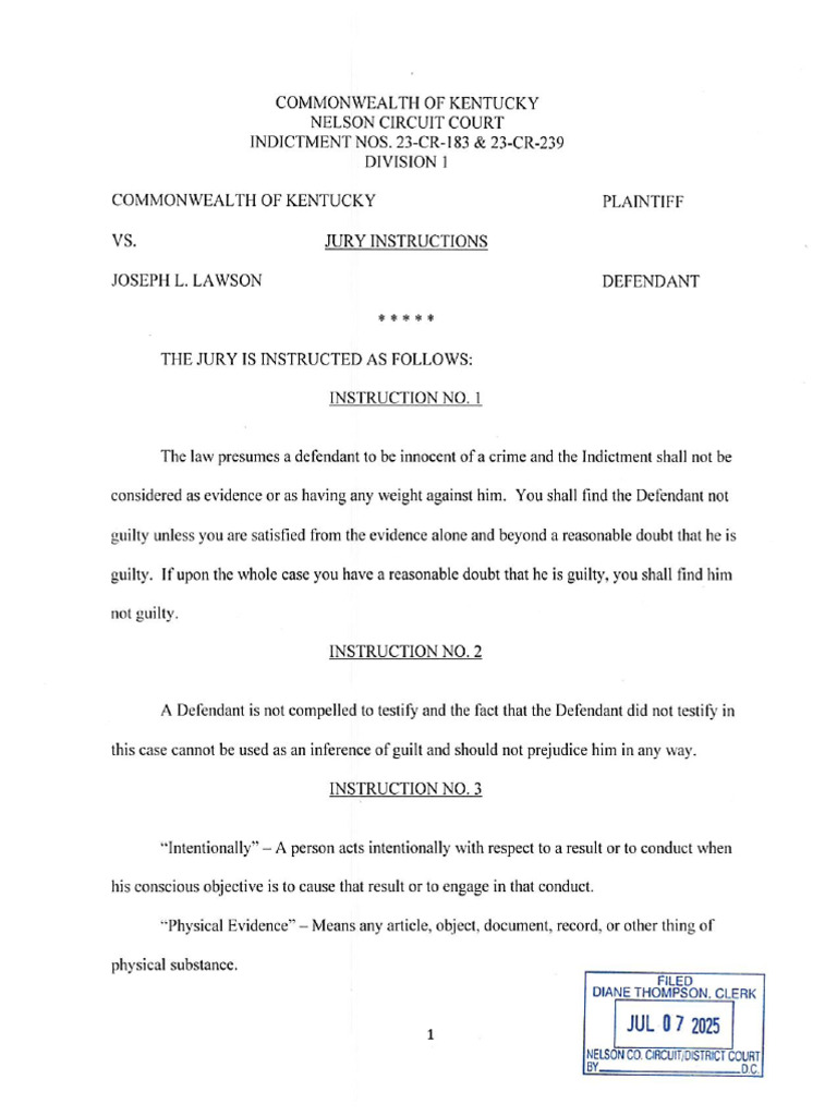Crystal Rogers - Jury Instructions | PDF
