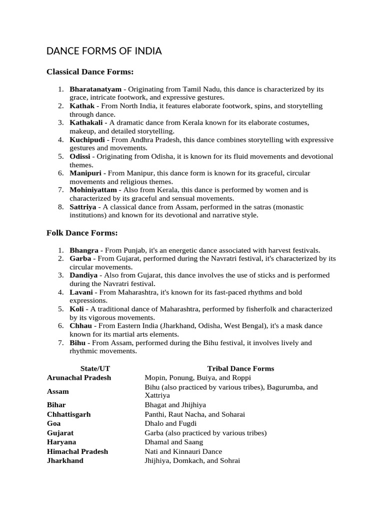 Tribal Dance Forms of India | PDF | Performing Arts | Dances