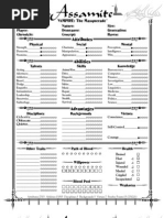 VTM V5 Character Sheet Template | PDF