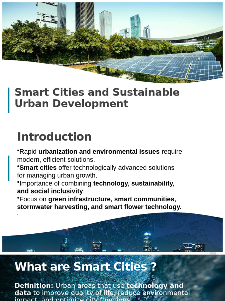 Smart Cities and Sustainable Urban Development | PDF | Green ...
