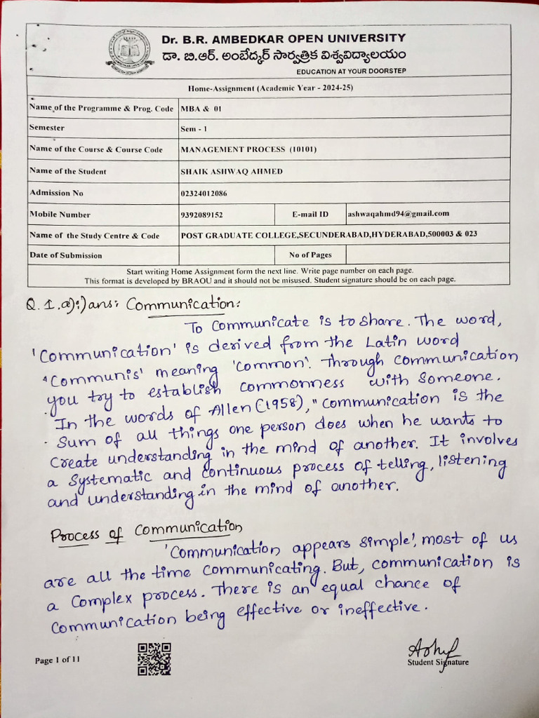 Home Assignment Management Process 2024-25 | PDF