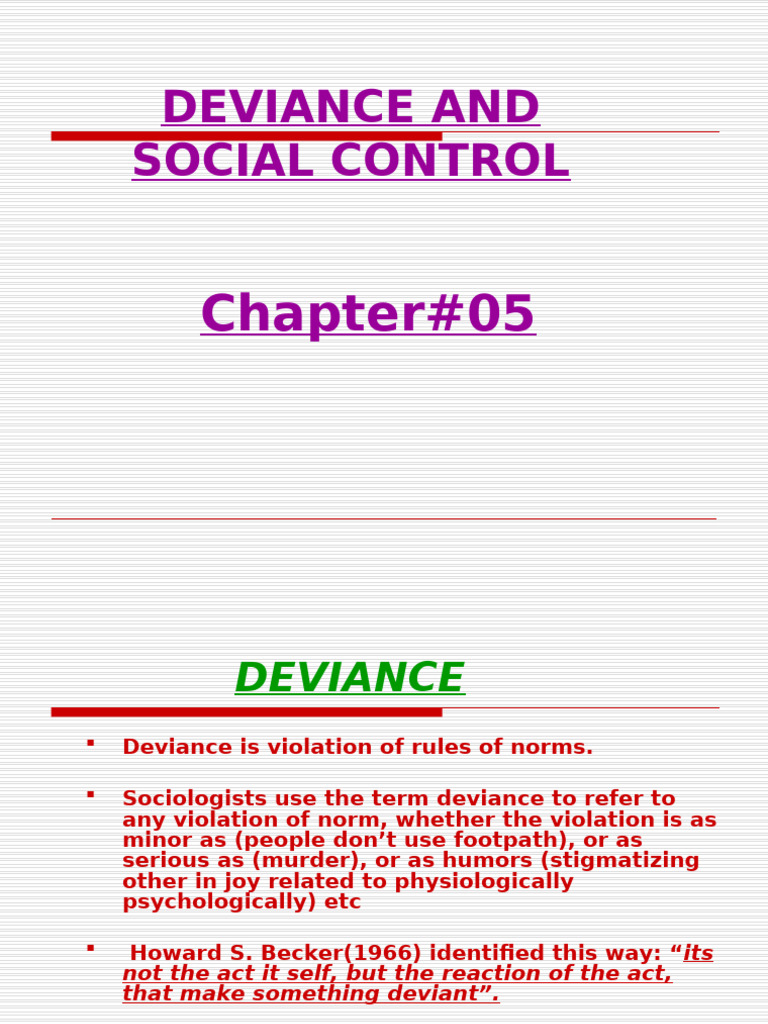 Understanding Deviance and Stigmas | PDF | Deviance (Sociology ...