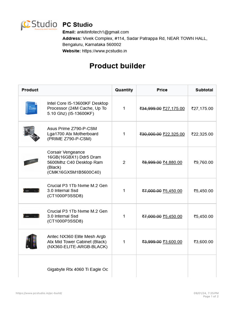Build Your PC Online - Customize Your PC - PC Build PC Studio | PDF ...