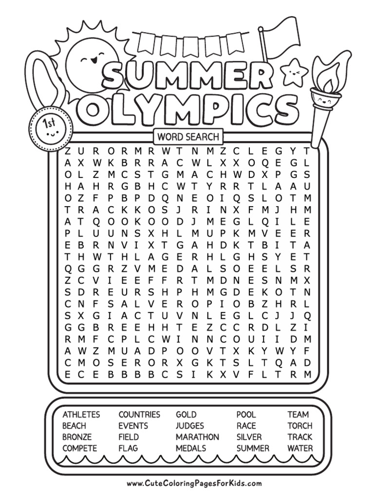 Summer Olympics Word Search 5 | PDF