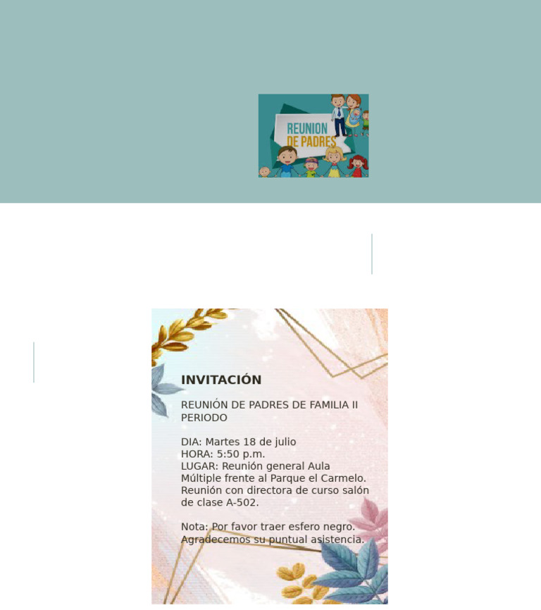 Invitacion Reunion | PDF