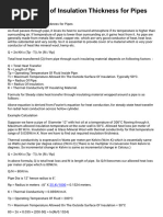 Pipe Insulation Thickness Calculation Guide | PDF | Thermal Insulation ...