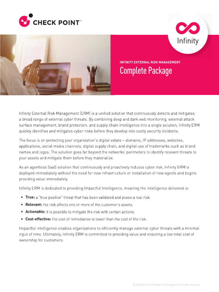 Infinity External Risk Management Complete Package Datasheet | PDF | Phishing | Malware