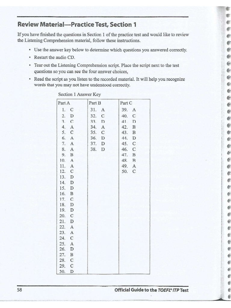 TOEFL Itp Mock Test Ch5 AK | PDF