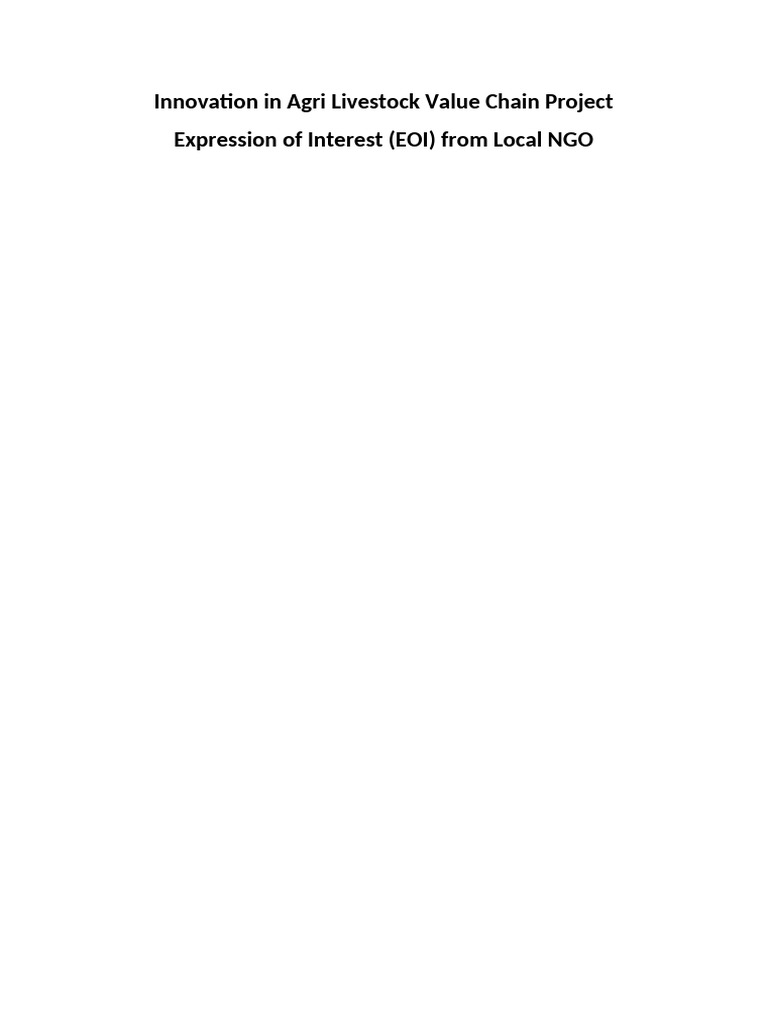 1 Application Form For Call For Expression of Interest EOI From NGOs 1 ...