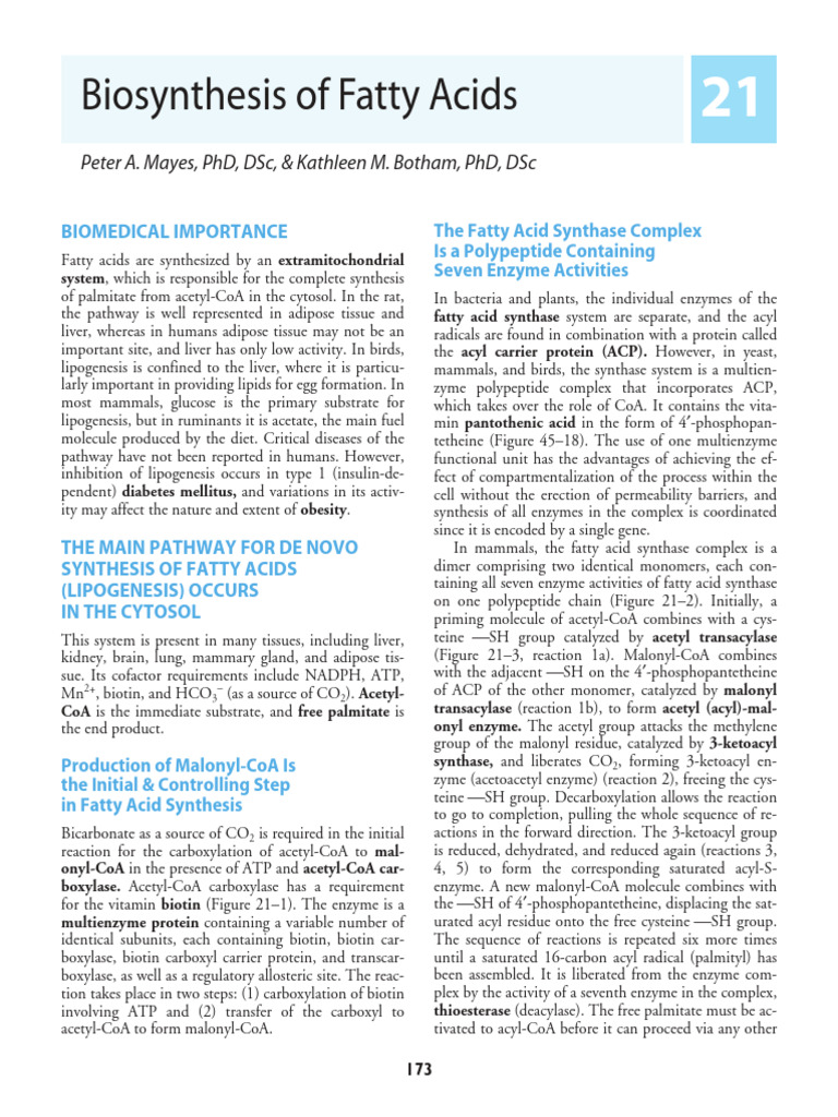 Stepzyme in Fatty Acid Biosynthesis | PDF | Nicotinamide Adenine ...