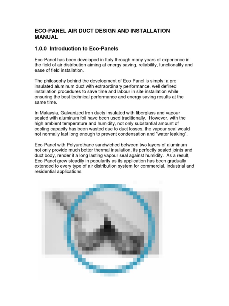Eco-Panel Duct Design & Installation Guide | PDF | Duct (Flow ...