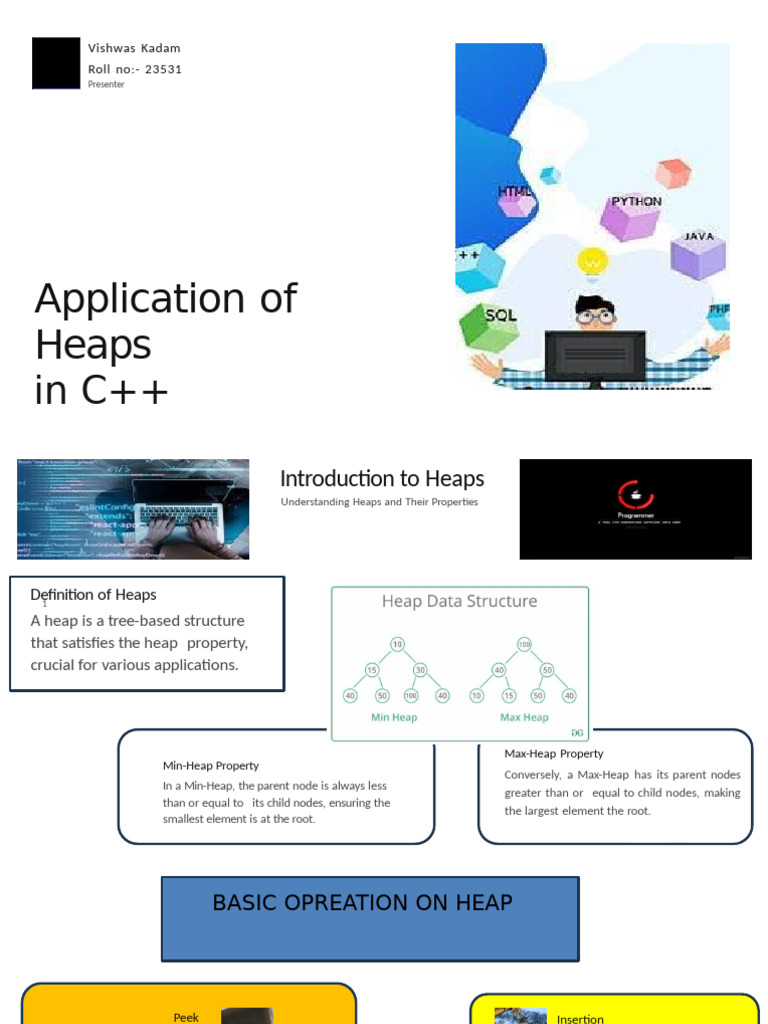 Application of Heaps in C++ Presentation Modified | PDF | Computer ...