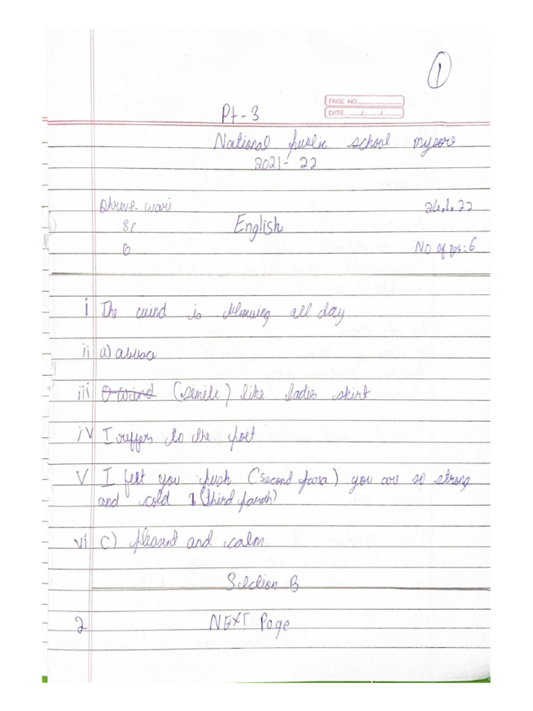 Dhruv English 2021-22 Pt3 | PDF