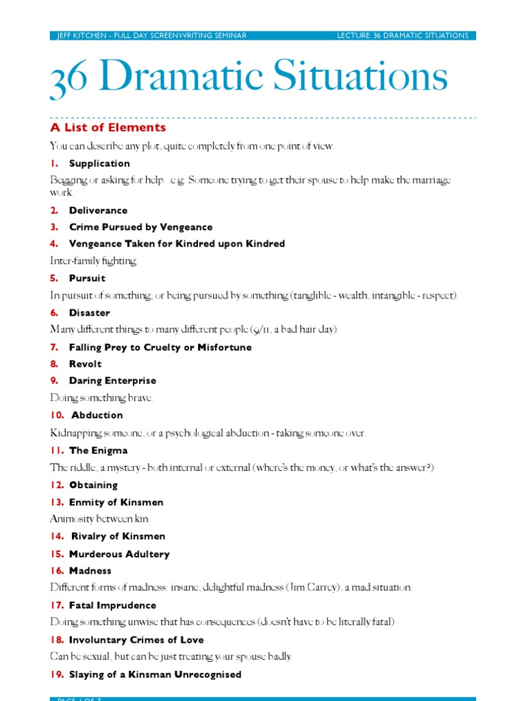 Jeff Kitchen - Full Day Screenwriting - Part 2 - Lecture | PDF