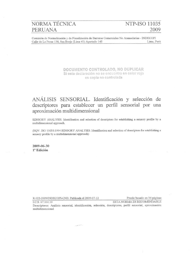 NT Iso 11035 Identificacion de Descriptores | PDF