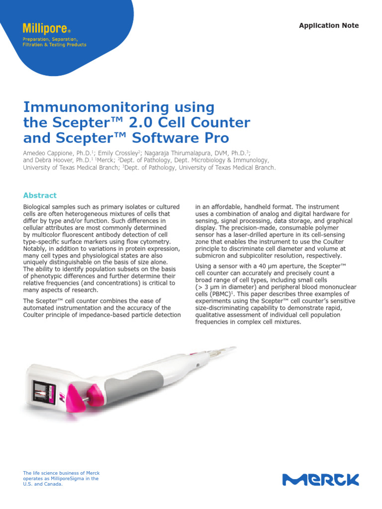 Merck Flow Cytometry - Cell Count | PDF | Flow Cytometry | Immune System