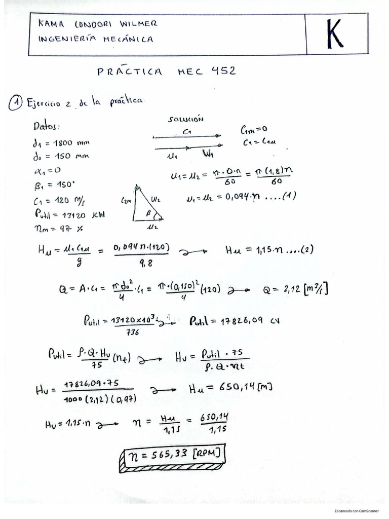Práctica Mec 452 | PDF