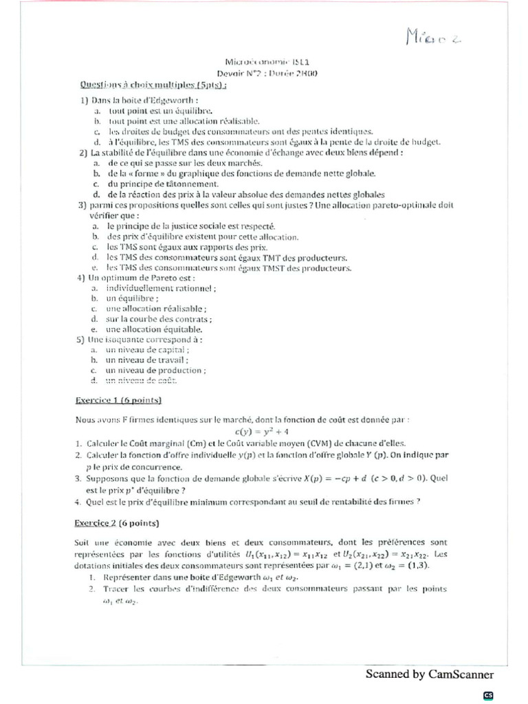 Devoir 1 2023 2024 | PDF