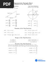 NCEA L3 Calculus FormulaeResource 2018 | PDF | Geometry | Euclidean ...