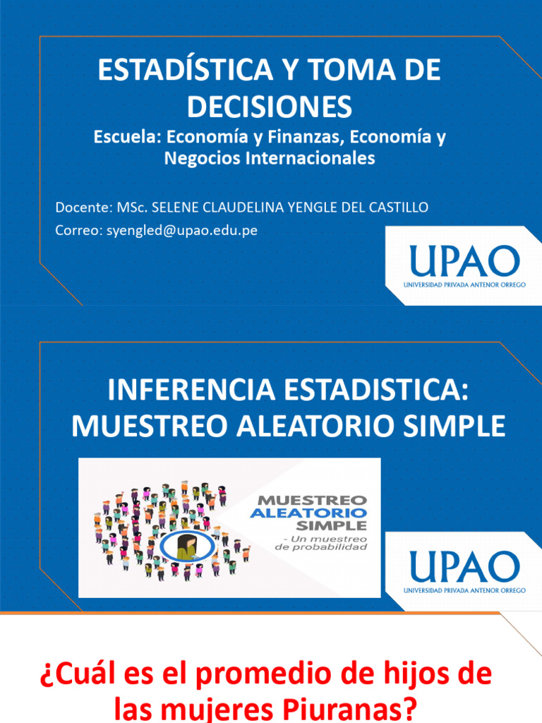 Muestreo Aleatorio Simple en Estadística | PDF | Teoría de la ...