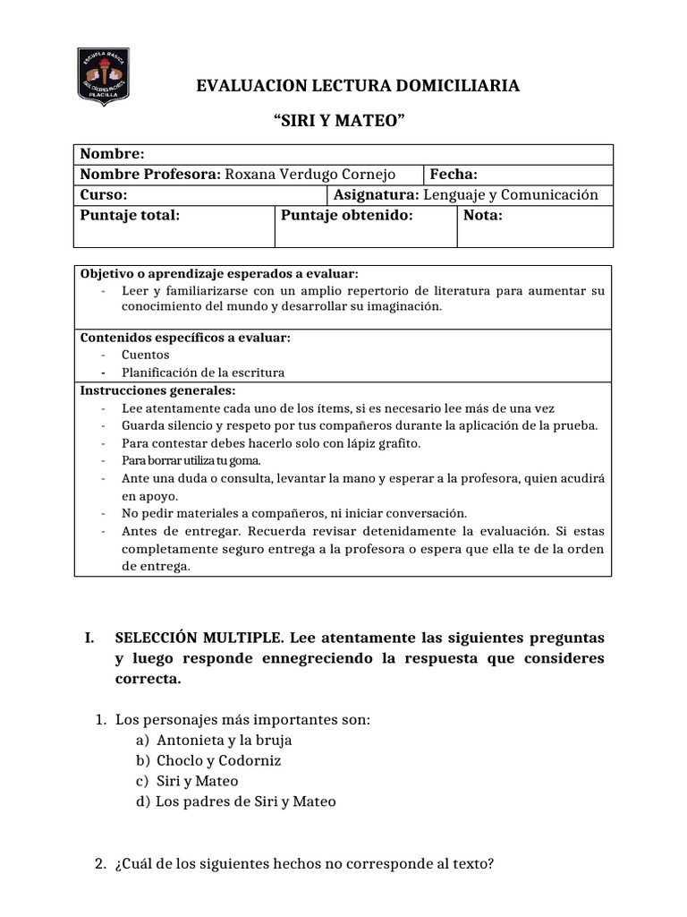 Prueba Siri y Mateo | PDF