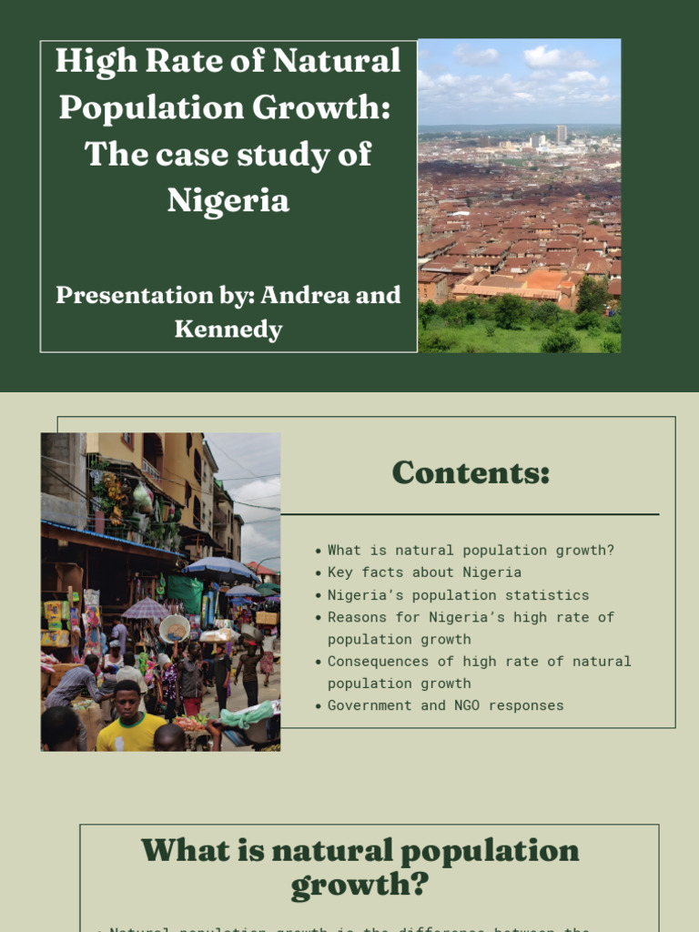 High Rate of Natural Population Growth The Case Study of Nigeria 2 ...