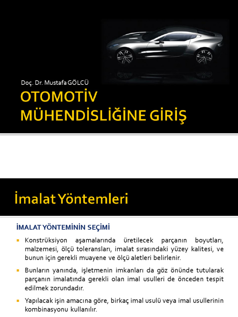 Temel İmalat Yöntemleri | PDF