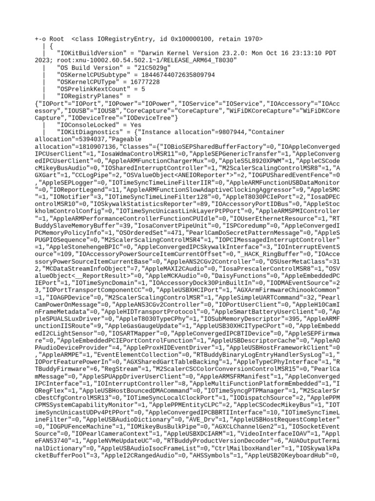 IOKit Diagnostics and Device Management | PDF | Apple Inc. Software ...