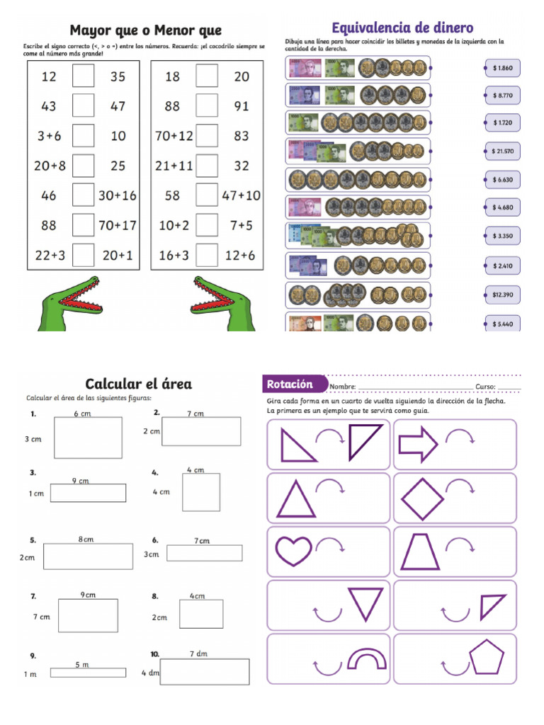 Ejercicios de Matemática | PDF