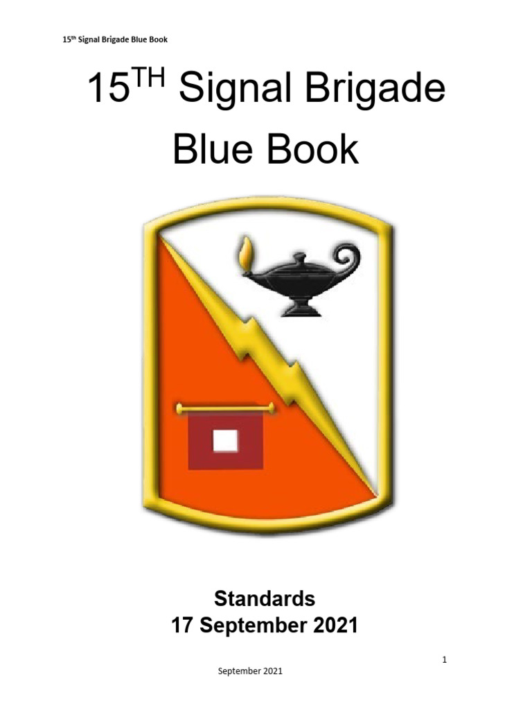 15th SIgnal Brigade Blue Book (SEP 21) | PDF