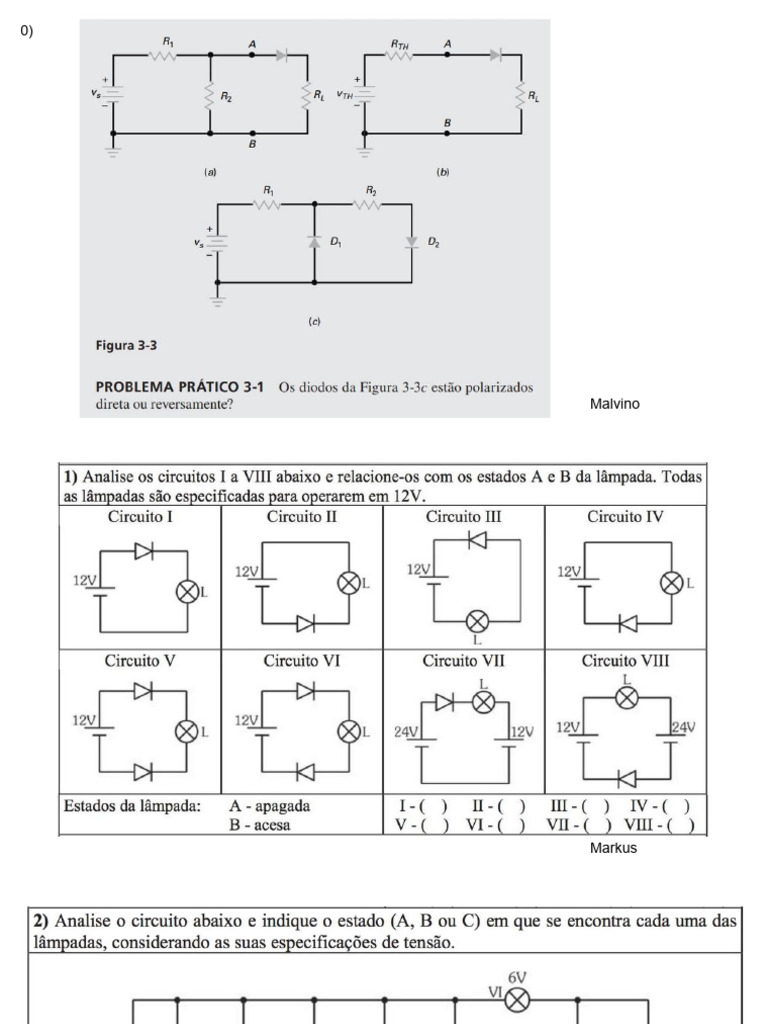 Exercicios Diodos-1 | PDF