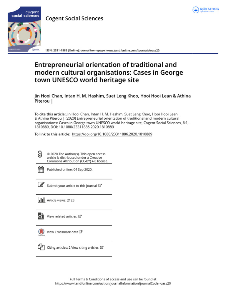 Entrepreneurial Orientation of Traditional and Modern Cultural ...