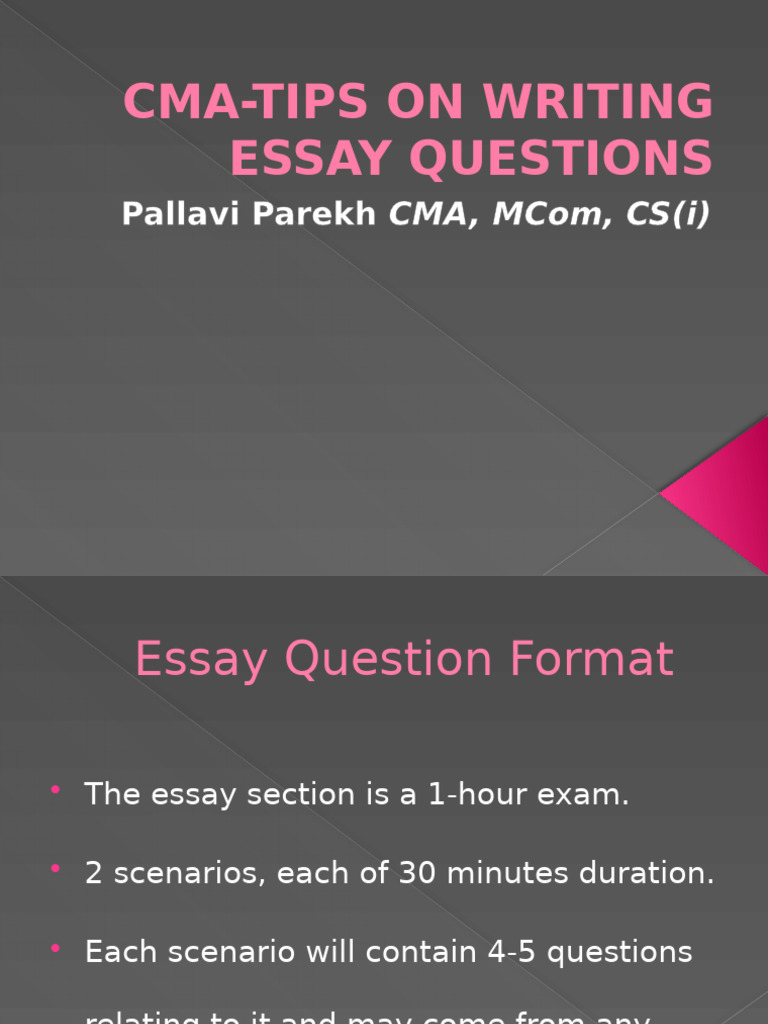 Cma Tips On Writing Essay Questions | PDF | Human Communication