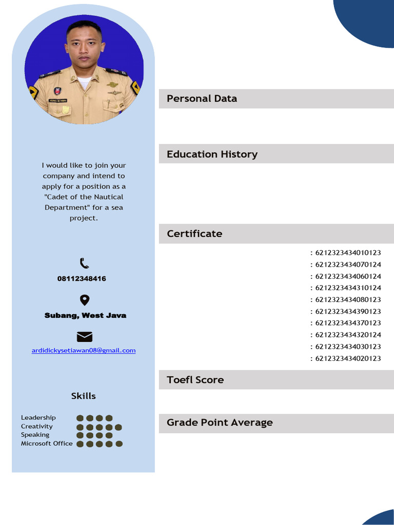 CV Ardian Dicki Setiawan | PDF