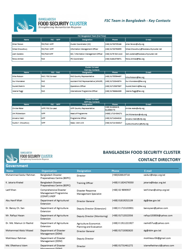Annex 3 - FSC Key Contacts & FSC Directory (August 2014) | PDF | World ...