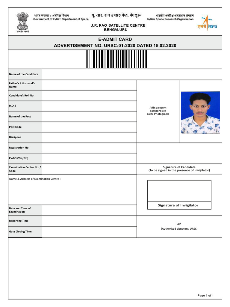 Admit Card | PDF