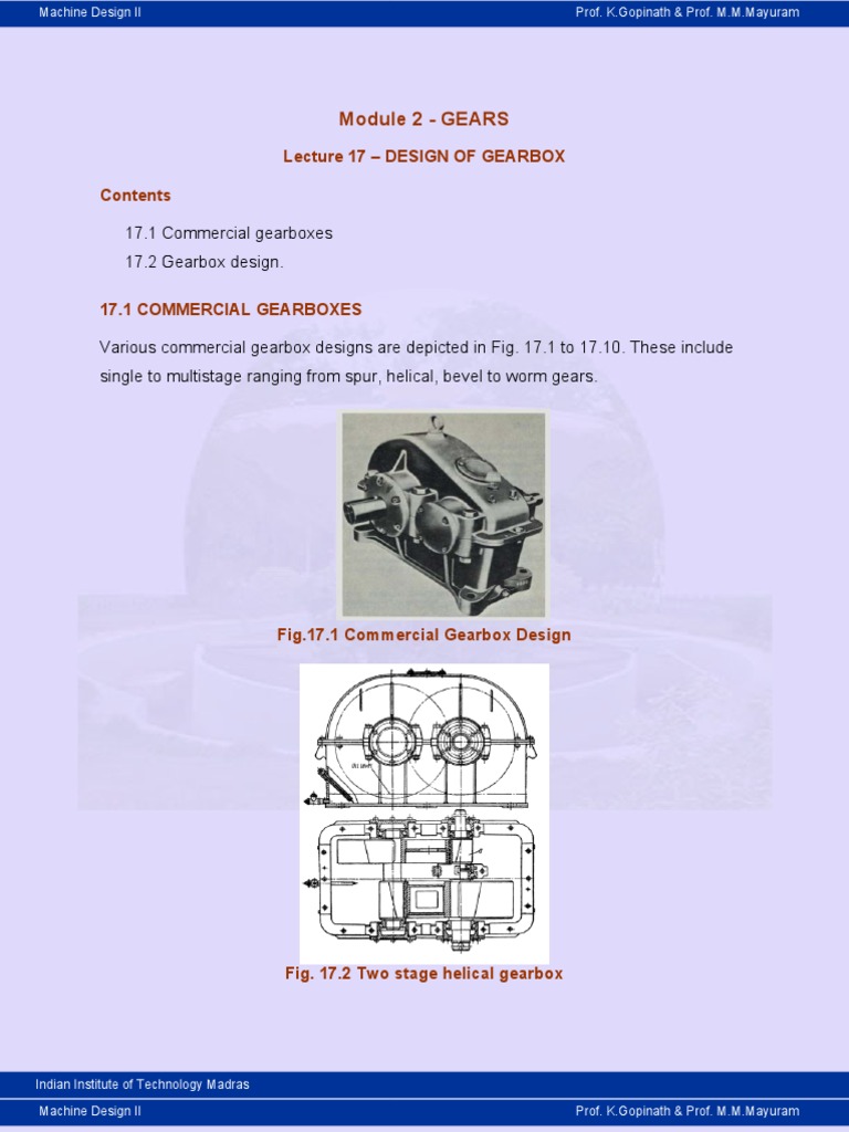 Gearbox Design for Engineering Students | PDF | Technology & Engineering