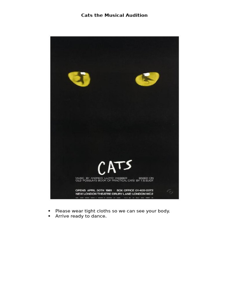 Cats Audition | PDF