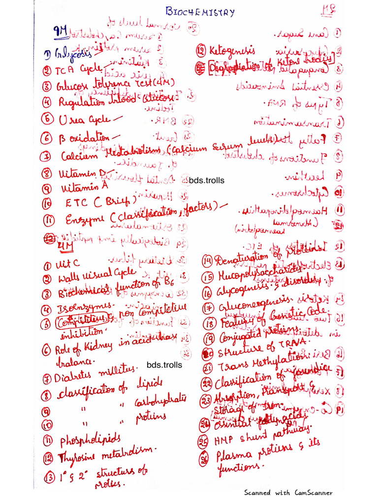 Biochemistry Questions | PDF